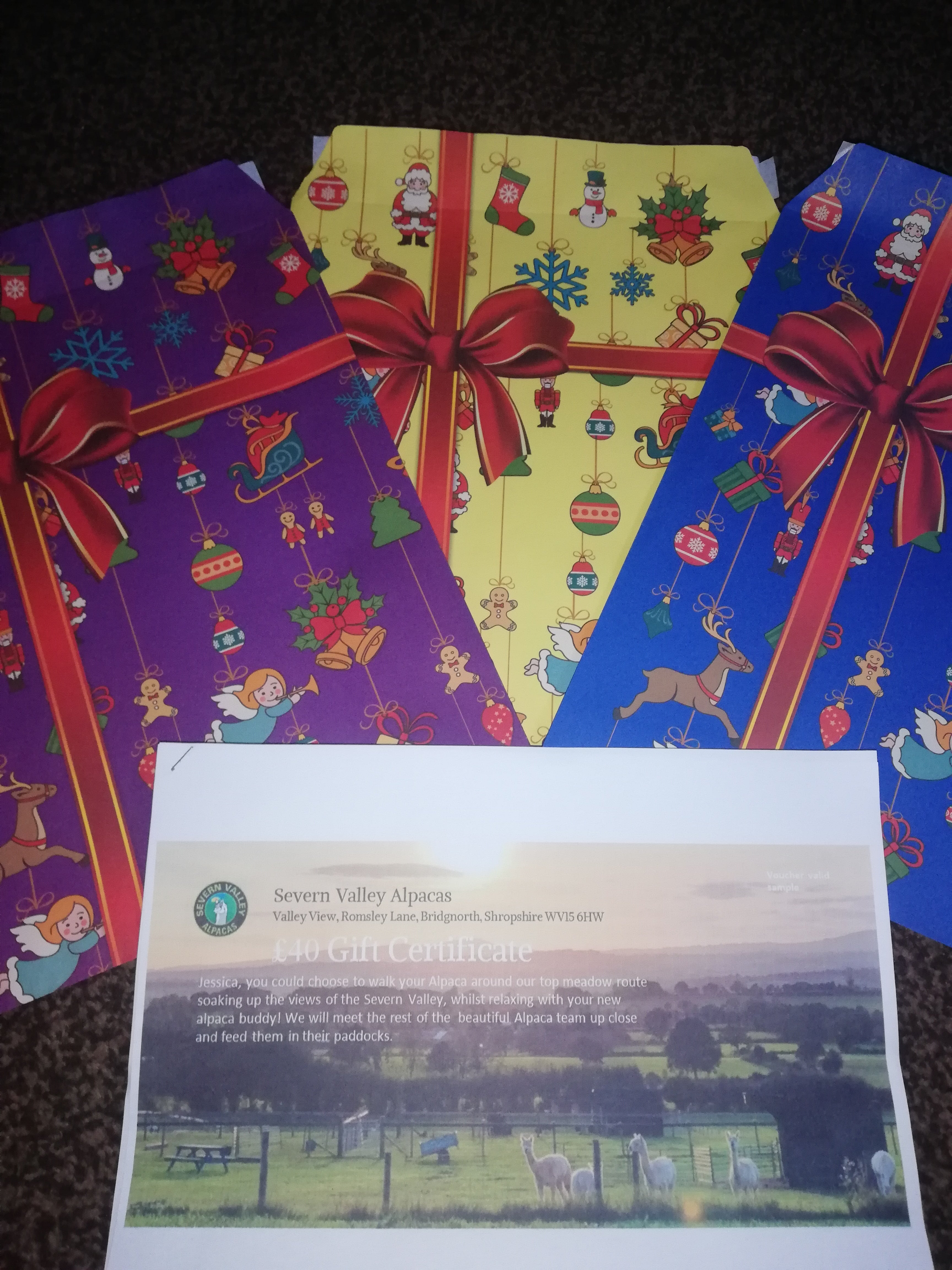 Luxury gift wrap and Delivery – Severn Valley Alpacas